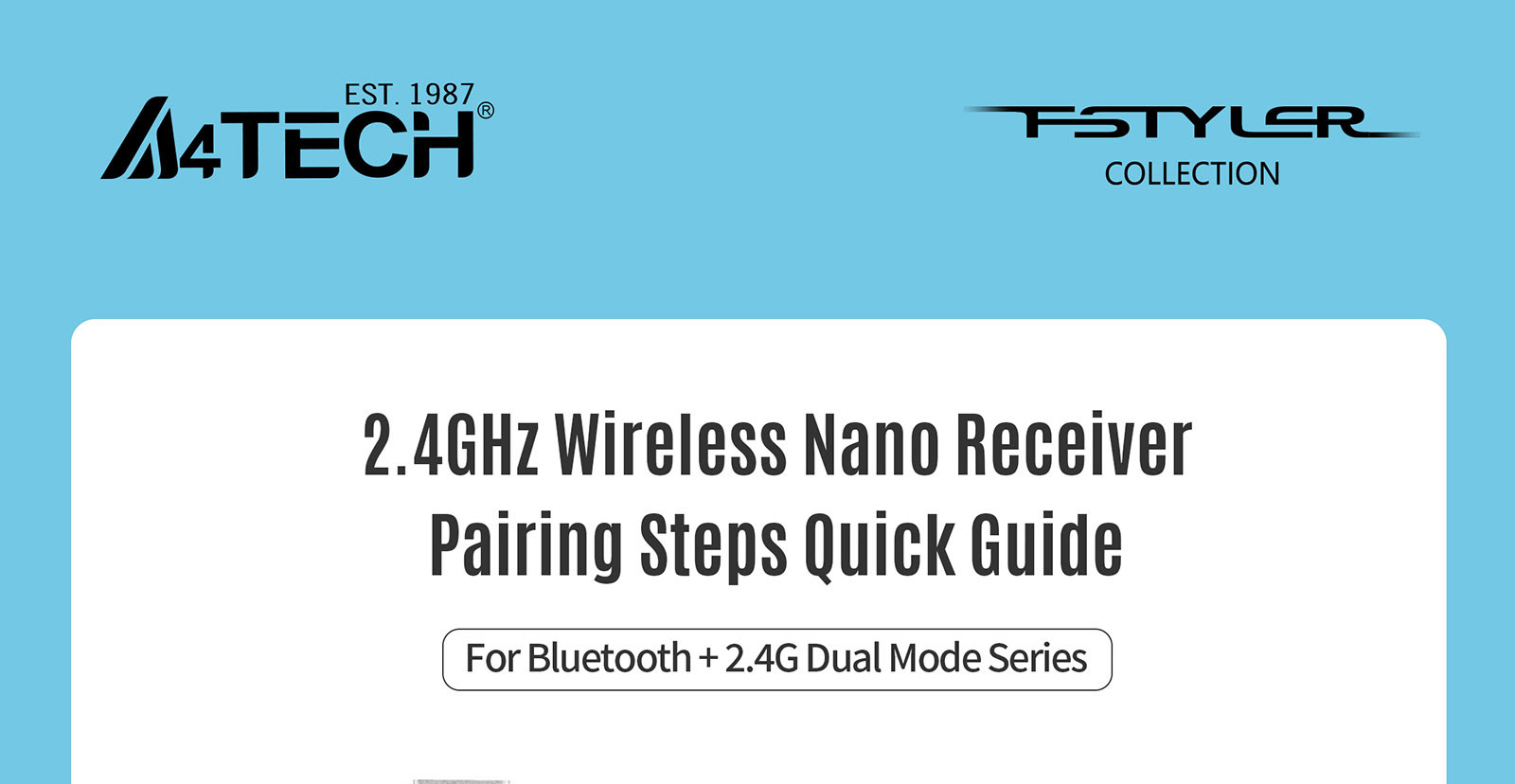 2.4GHz Wireless Nano Receiver Pairing steps Quick Guide